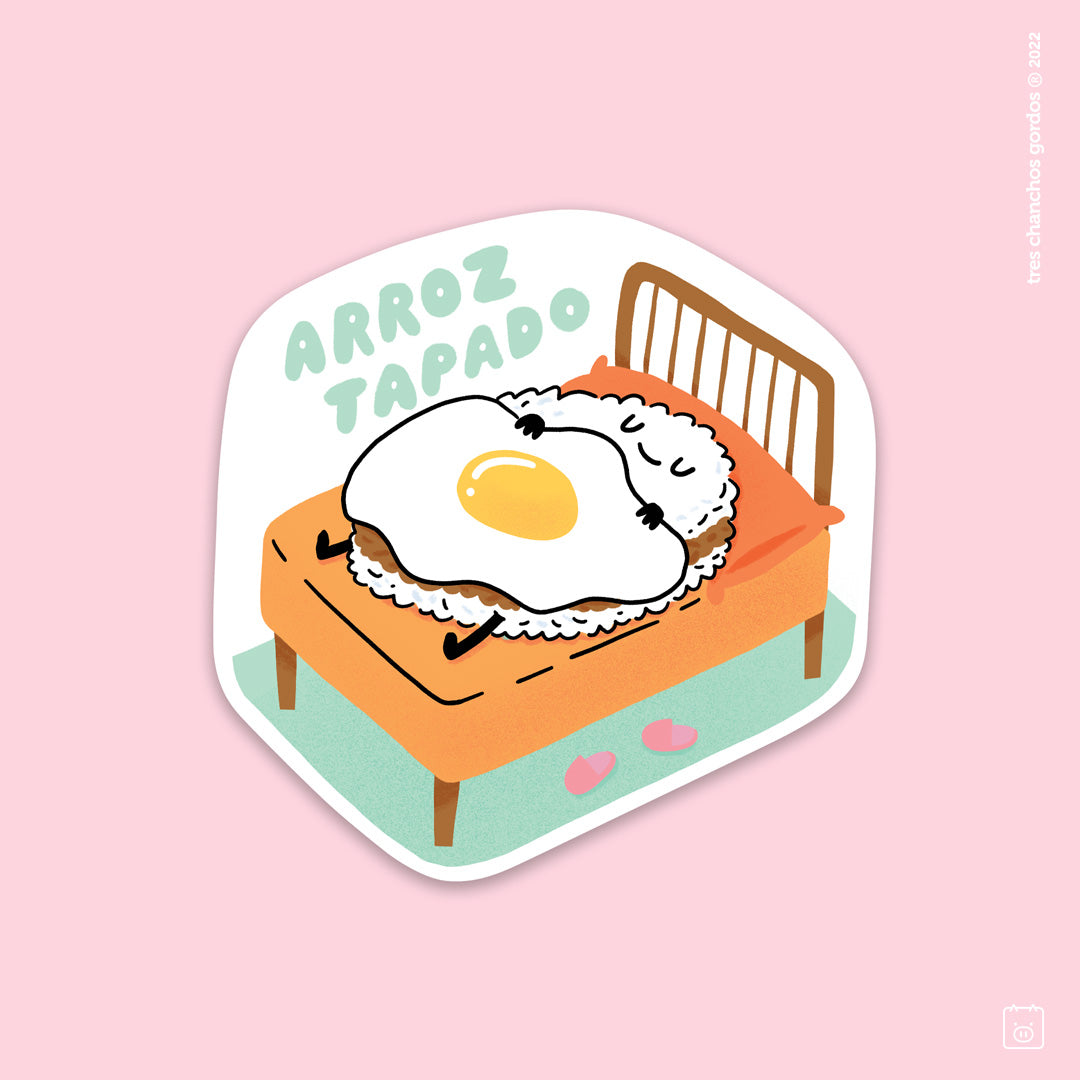 Sticker Arroz tapado – tres chanchos gordos