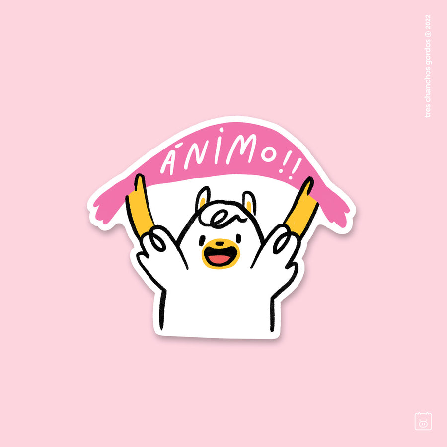 Sticker Ánimo – tres chanchos gordos